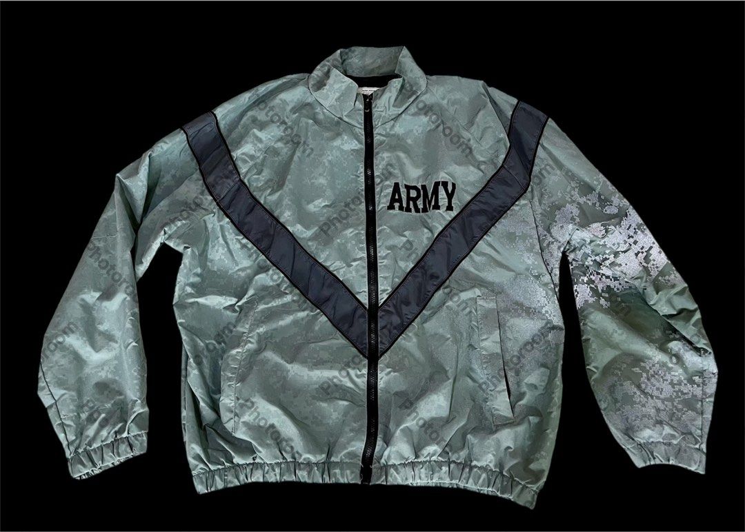 US Army IPFU 3M Reflective Digital Camo Zip Up Windbreaker Jacket, Men ...