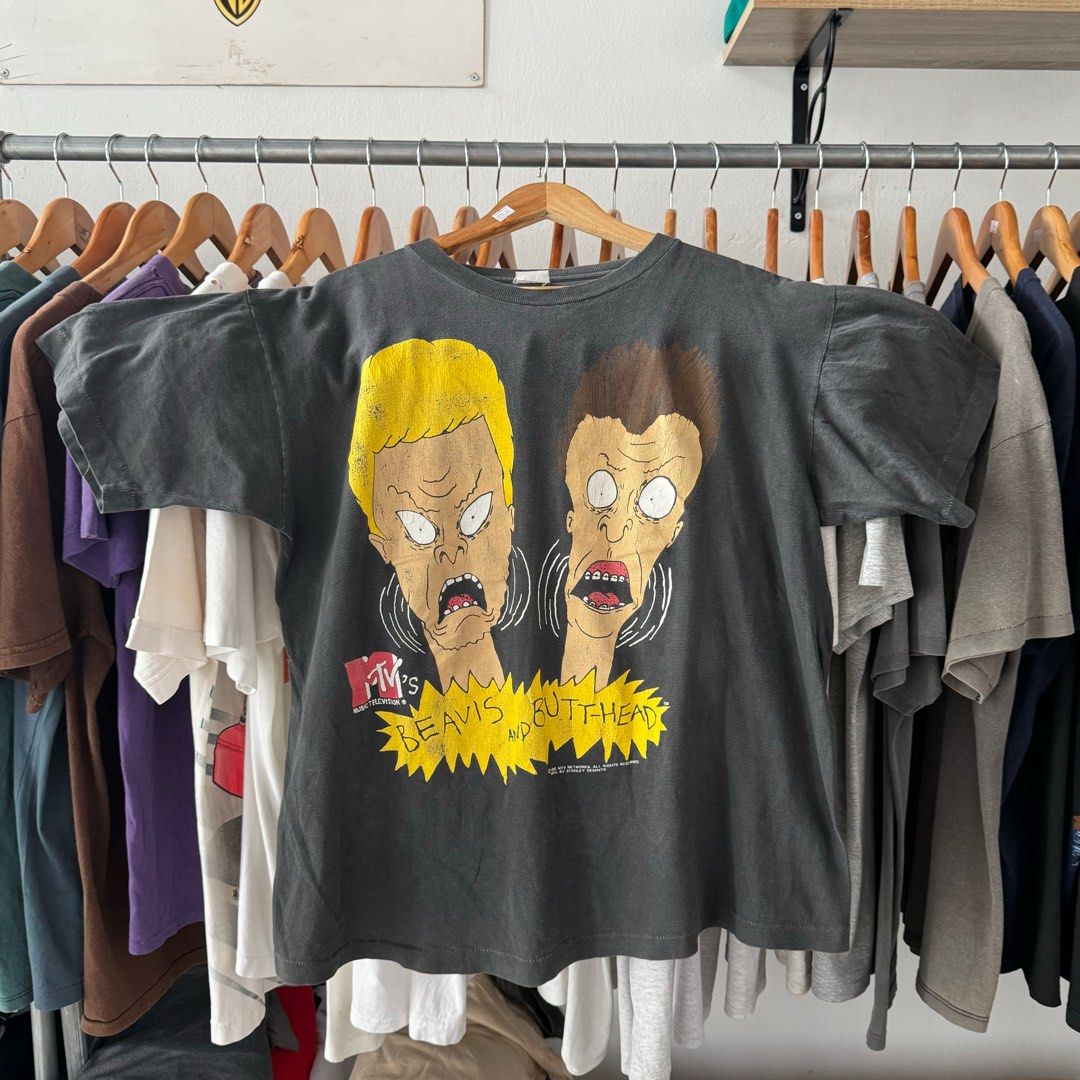 Vintage 90s Beavis And Butthead, Men's Fashion, Tops & Sets, Tshirts ...