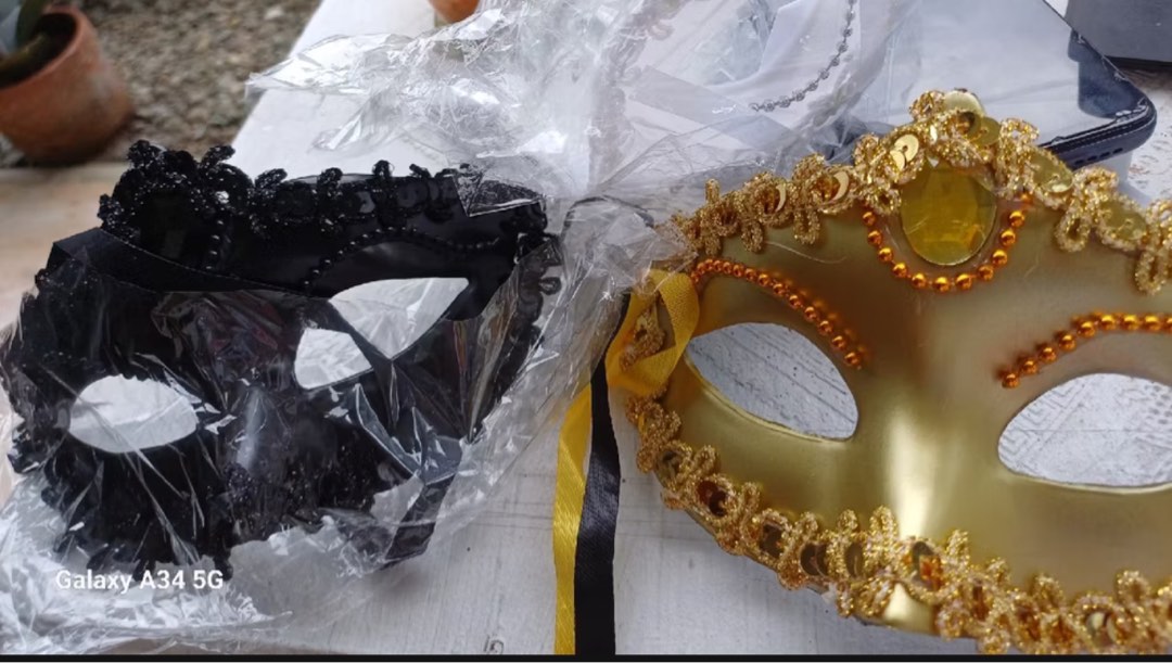 Vintage Half Masquerade mask, Health & Nutrition, Face Masks & Face ...