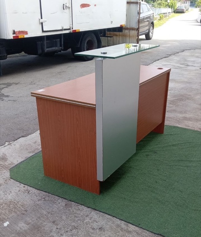 W03B Meja Kaunter 5 Feet Reception Desk Counter Table, Furniture & Home ...