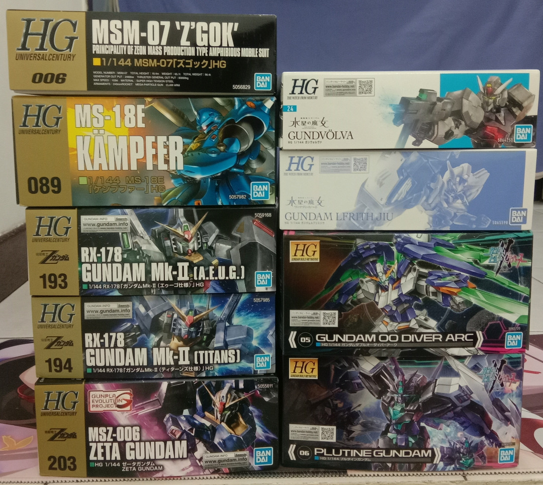 WTS/WTT Assorted HG Gunpla: BANDAI Gundam Model Kits, Hobbies & Toys ...