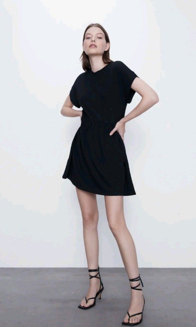 ZARA Very Black Basic Dress, Women's Fashion, Dresses & Sets, Dresses on Carousell