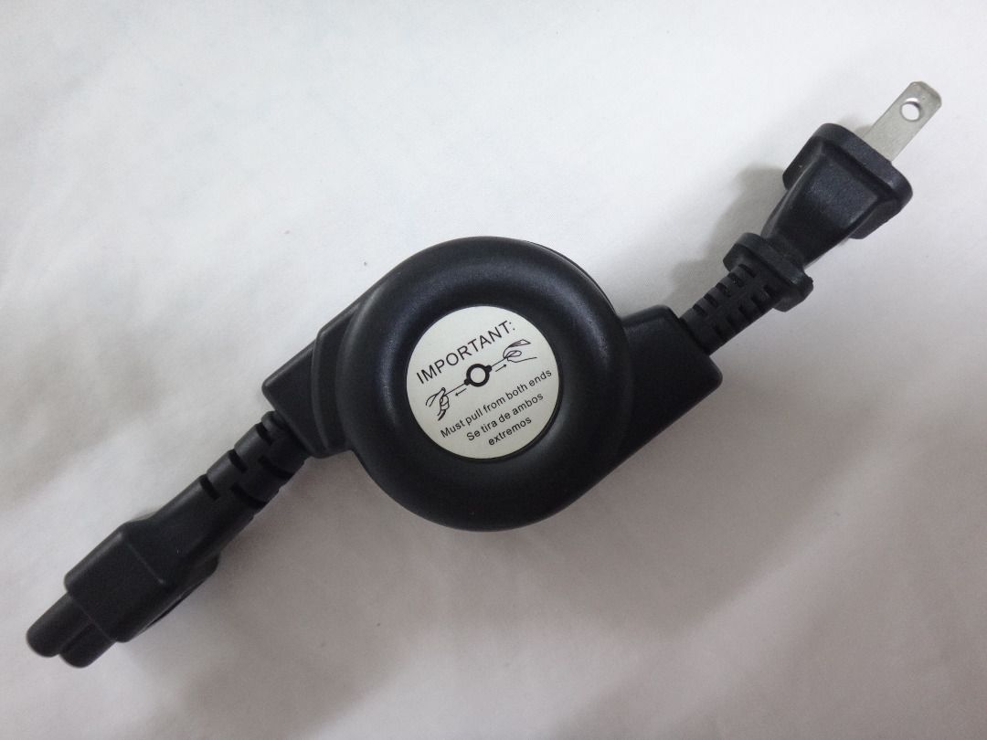 1 Meter Grounded to Ungrounded Retractable Laptop Power Cable for ...