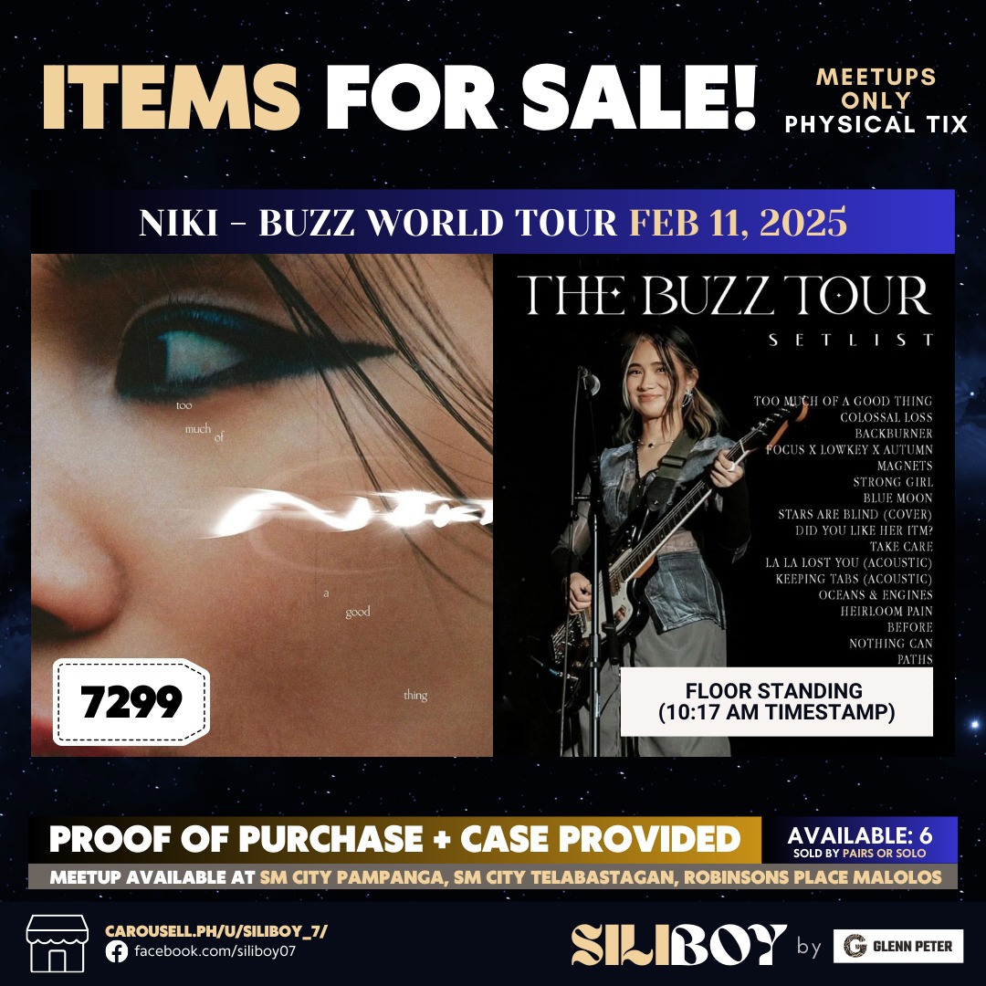 [ 1 left ] [ FLOOR STANDING ONLY ] - NIKI Buzz World Tour Manila - DAY ...