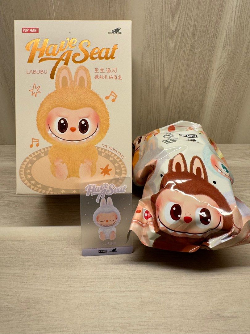 Authentic BNIF POP MART Labubu V2 Have a Seat ZIZI, Hobbies & Toys ...