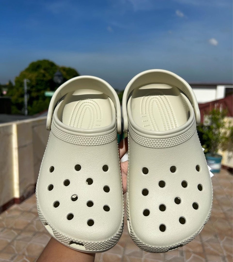 CROCS CLASSIC BONE CLOG, Men's Fashion, Footwear, Slippers & Slides on ...