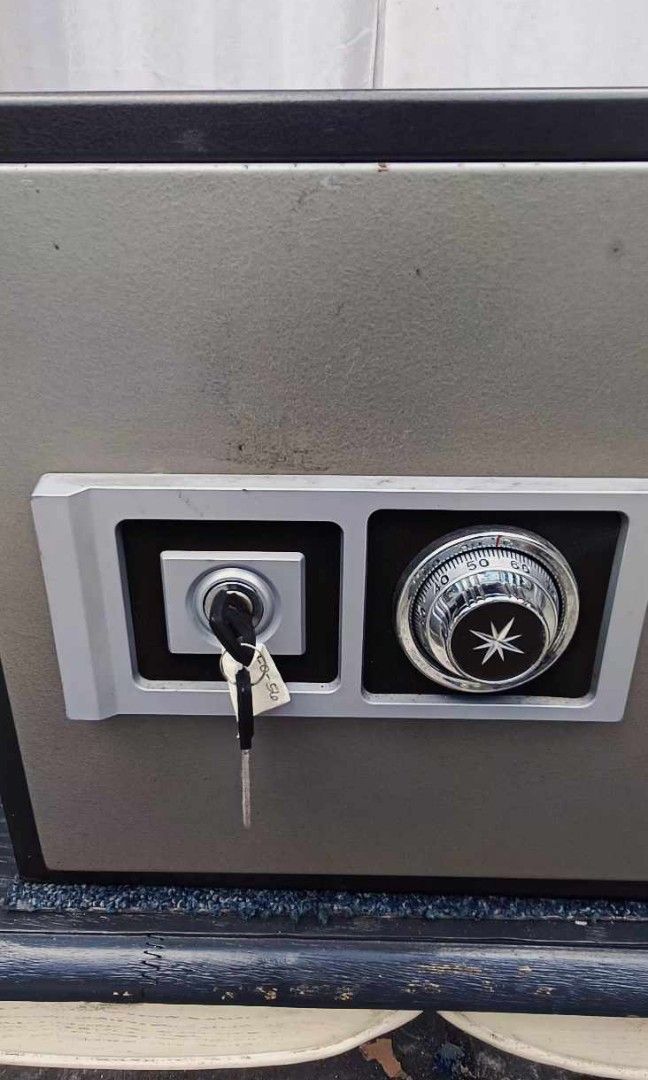 CROWN Safety Vault with Key and Dial Number Combinations, Fire Rated ...