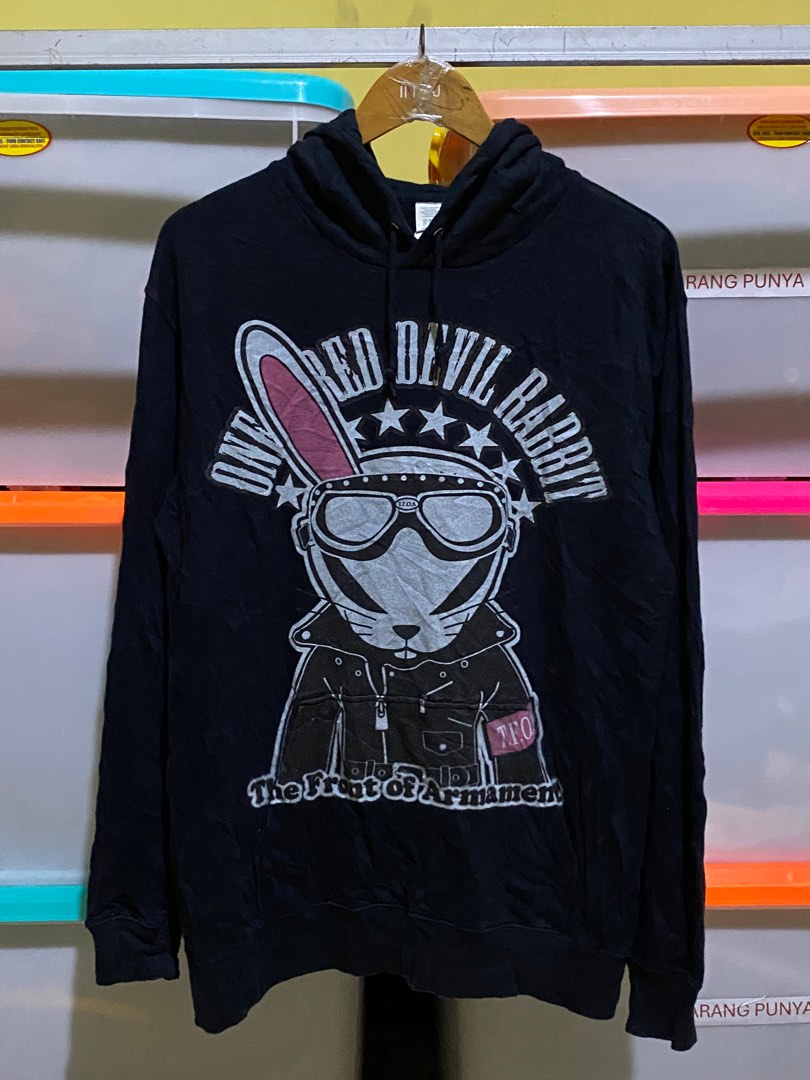 Crows & Worst x Regulus ONE EARED DEVIL RABBIT TFOA Hoodie, Fesyen Pria ...