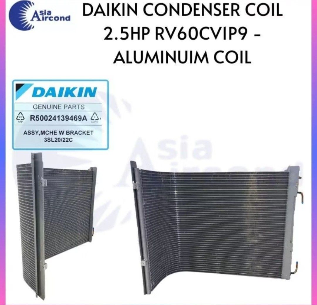 Daikin Air cond Condenser Coil 2.5 HP, TV & Home Appliances, Air ...