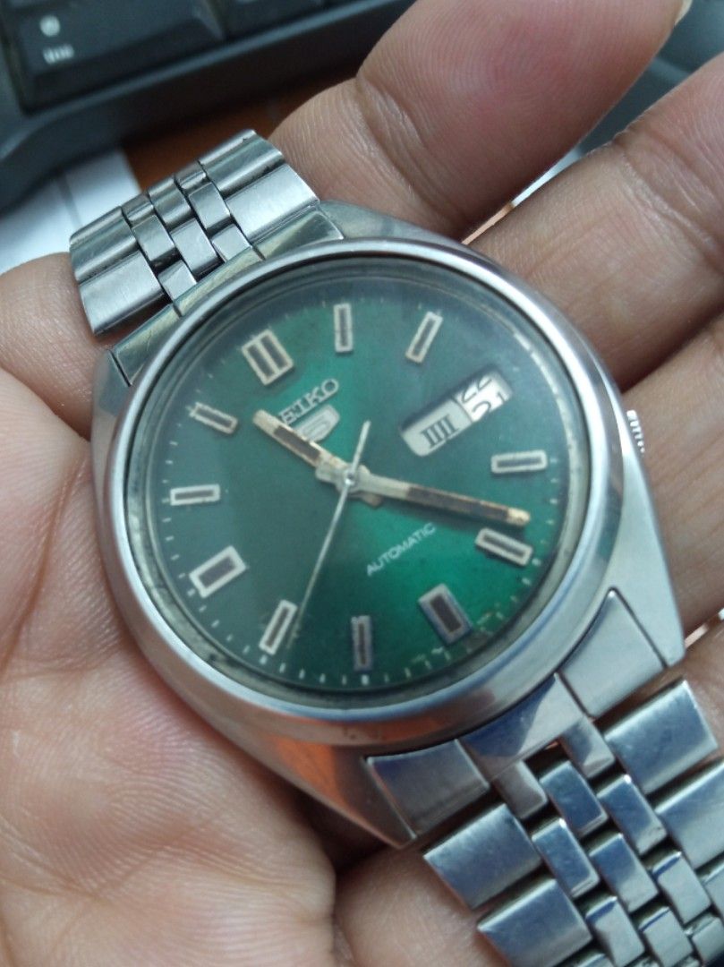 JAM TANGAN SEIKO 5 AUTOMATIC JAPAN VINTAGE 7009 3040 GREEN LANGKA, Fesyen Pria, Jam Tangan di ...