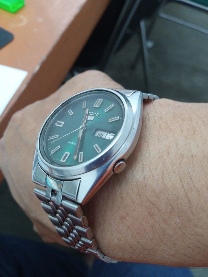 JAM TANGAN SEIKO 5 AUTOMATIC JAPAN VINTAGE 7009 3040 GREEN LANGKA, Fesyen Pria, Jam Tangan di ...