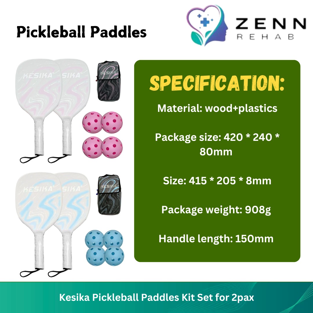 Kesika Pickleball Paddles Premium Wooden Kit Set for 2pax 匹克球拍板木制 ...