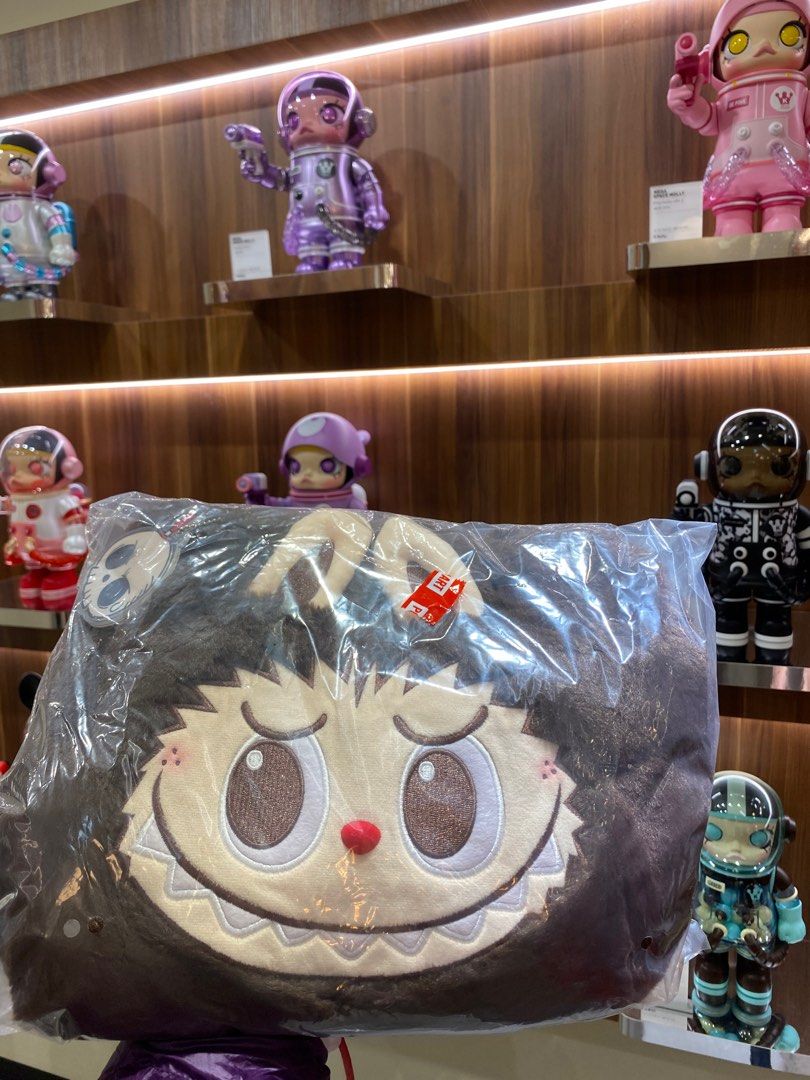 Labubu bag Popmart authentic from taiwan pre order brown grey, Hobbies ...