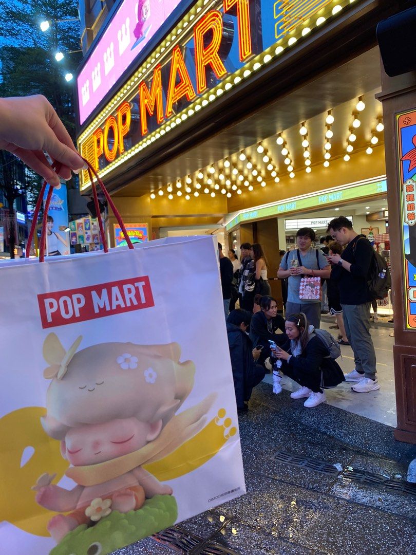 Labubu bag Popmart authentic from taiwan pre order brown grey, Hobbies ...