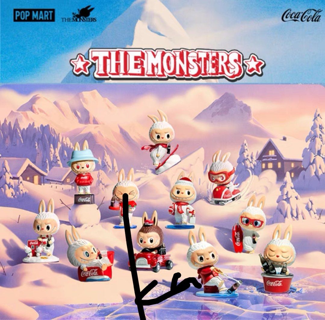 Labubu toys coke coca cola ( may be get secret ) pop art the monsters ...