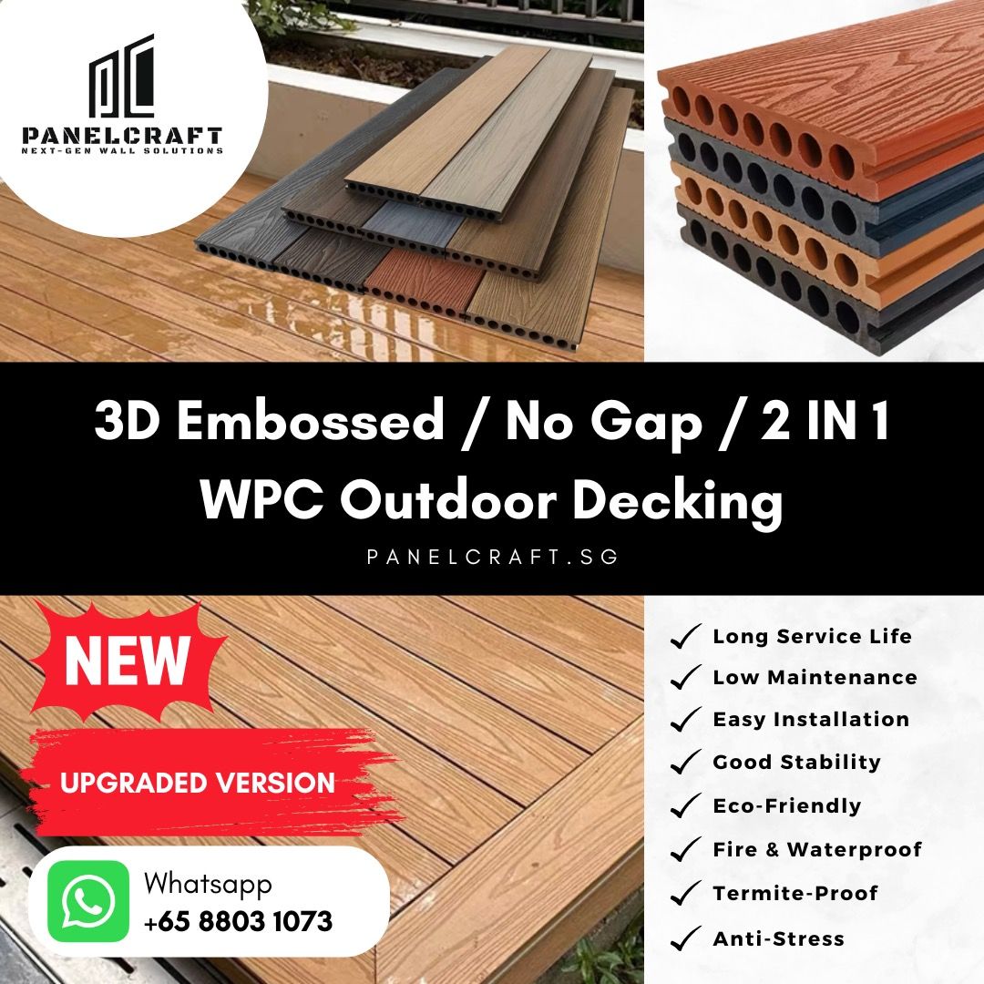 Latest 2025 3D Embossed/No Gap/2IN1 Outdoor Decking Interlocking System ...