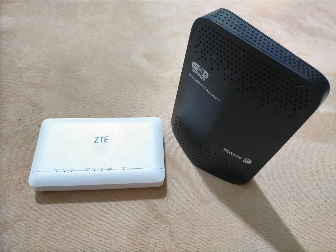Maxis Wifi 6 Router with ZTE Modem Set, Computers & Tech, Parts ...