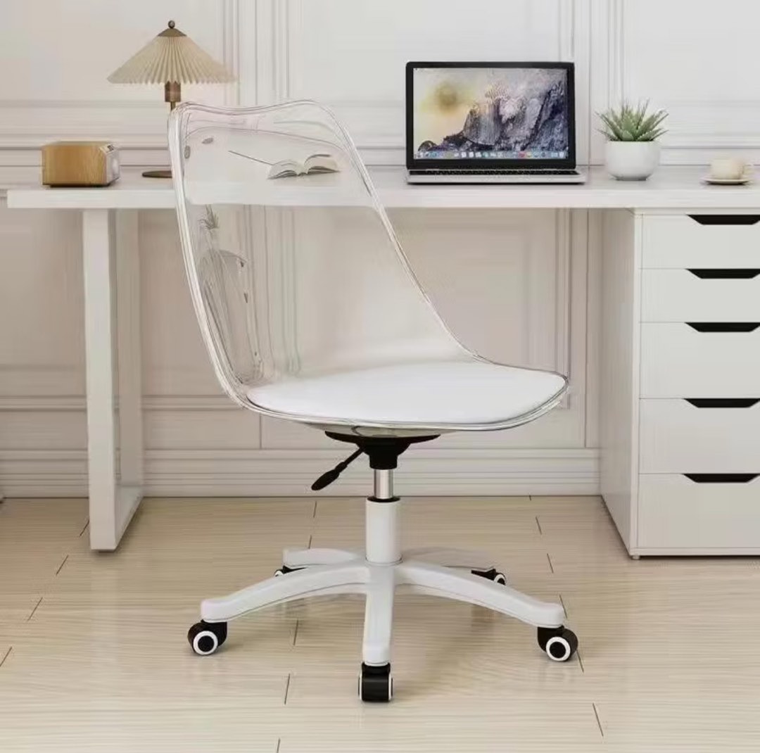 Nordic study chair, liftable and swivel chair (transparent), Furniture ...
