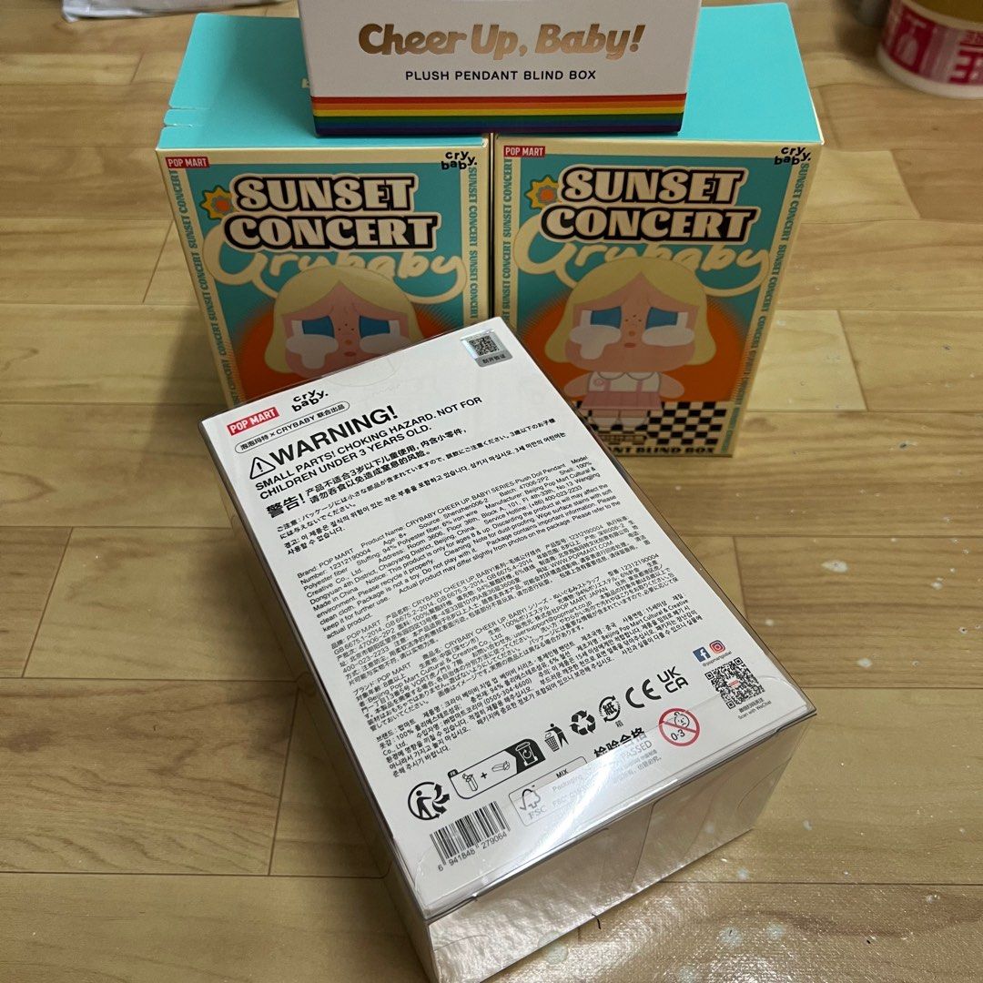 Original Pop Mart CRYBABY PPG CHEER UP BABY Rainbow SERIES Plush Doll ...