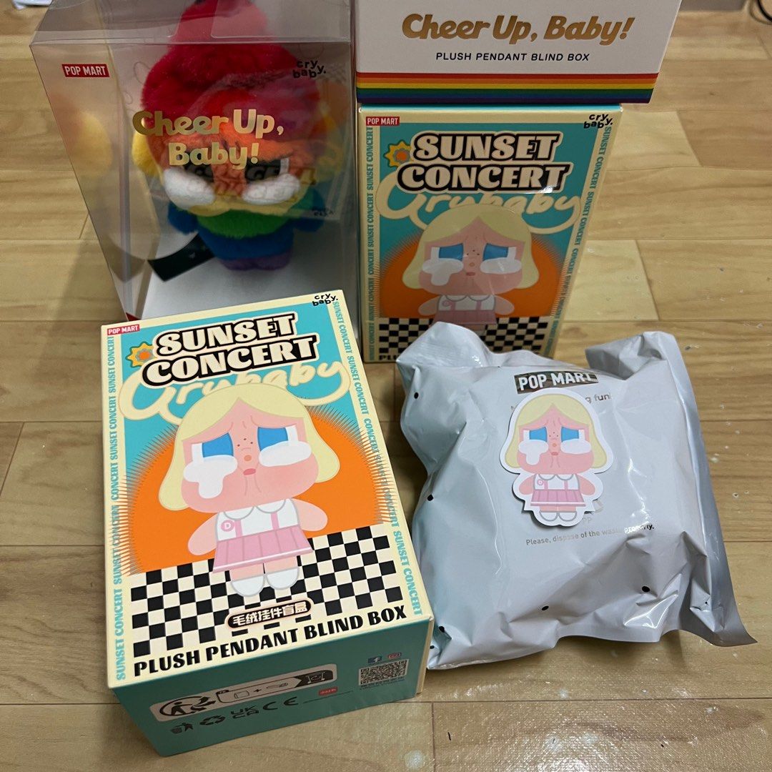 Original Pop Mart CRYBABY PPG Sunset Concert Series Plush Pendant Blind ...