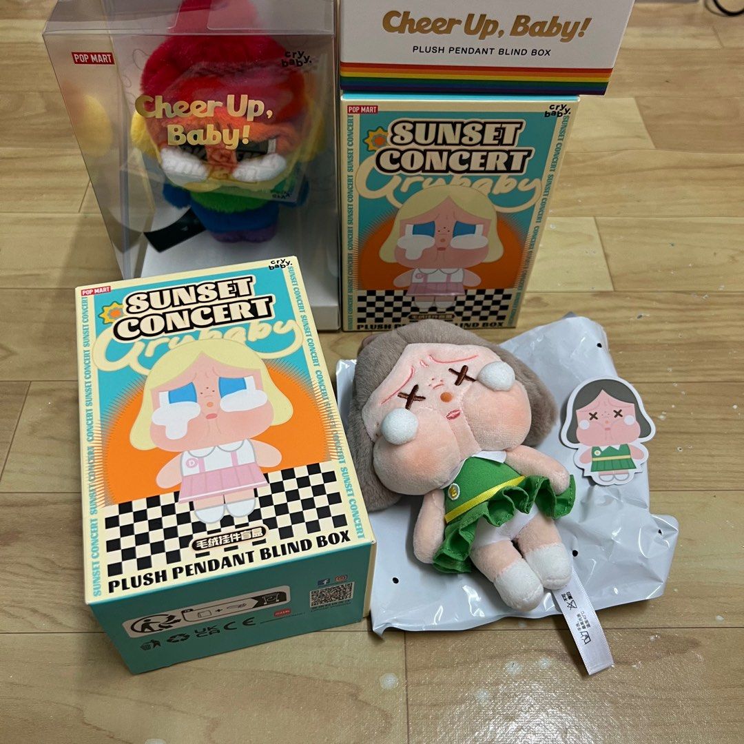 Original Pop Mart CRYBABY PPG Sunset Concert Series Plush Pendant Blind ...