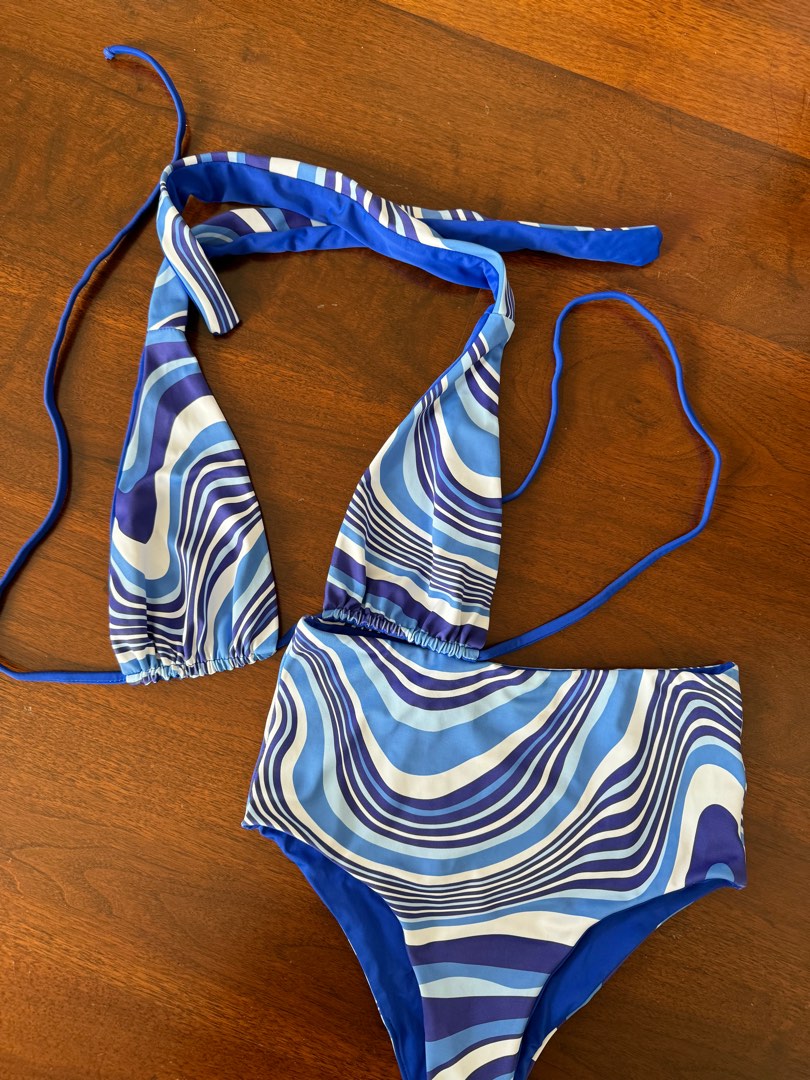 Pacific Palais Reversible Bikini Blue, Women's Fashion, Swimwear ...