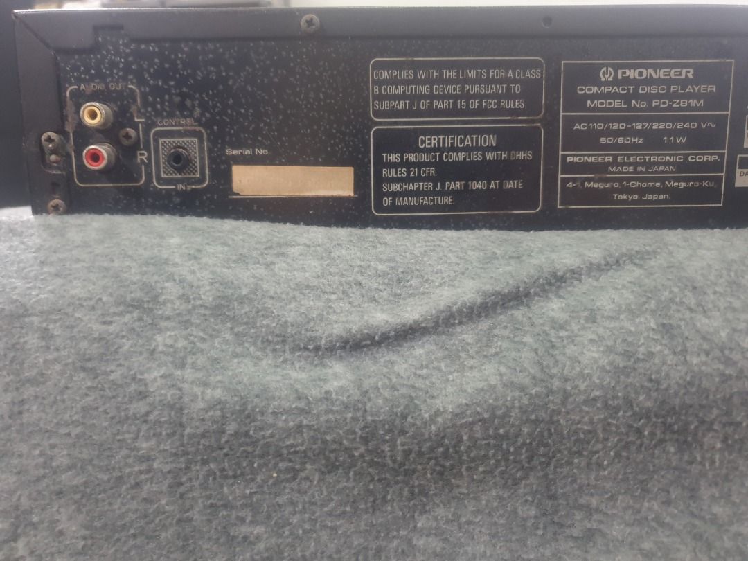 Pioneer CD Player Audiophile Vintage, Audio, Other Audio Equipment on ...