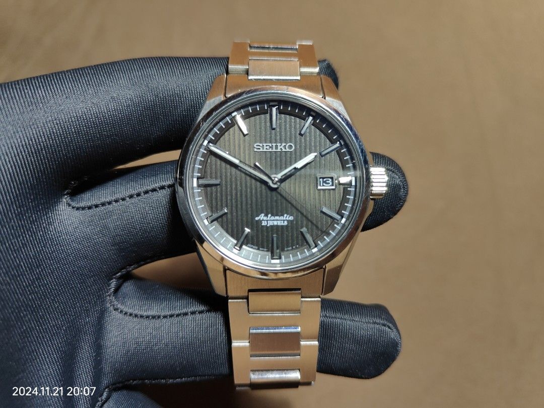 Seiko SARX015 Obsidian Black Fluted Dial JDM 6R-15 Men's Watch ...