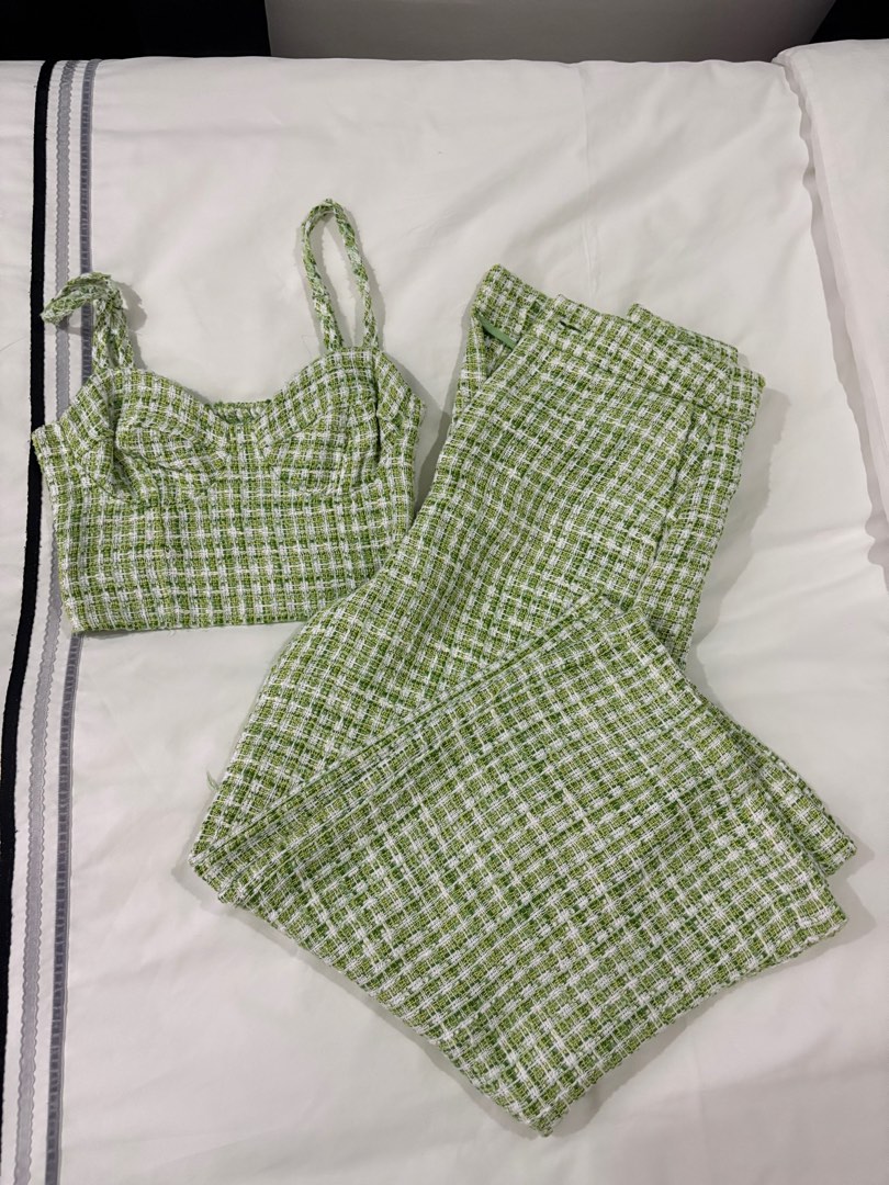 Stradivarius tweed co ord, Women's Fashion, Dresses & Sets, Sets or ...