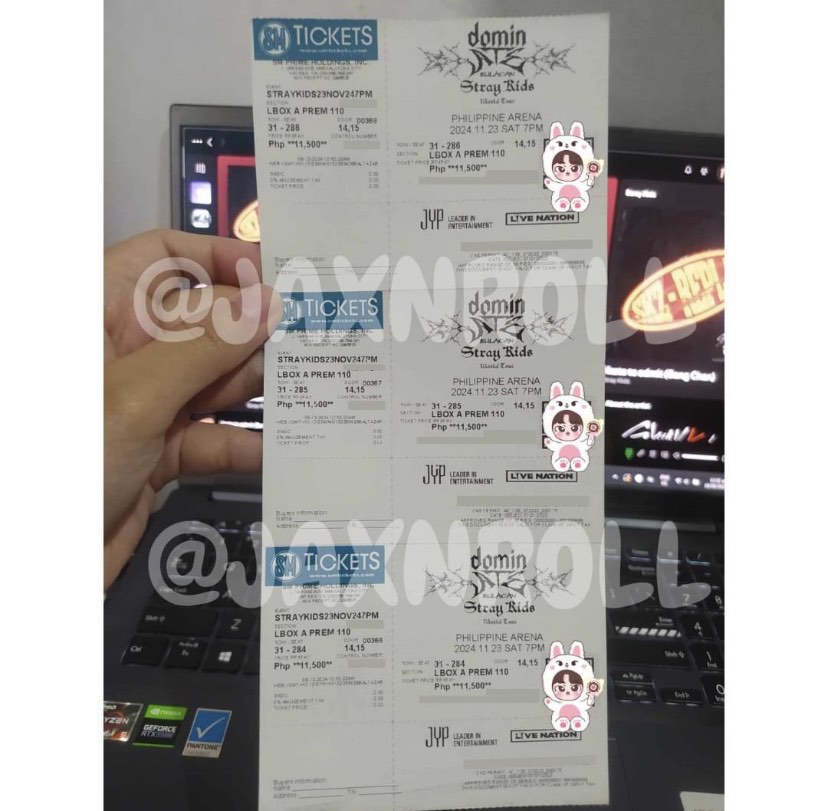 Stray Kids Dominate Tour Bulacan Manila 3 LBA Lower Box A Premium 110 ...