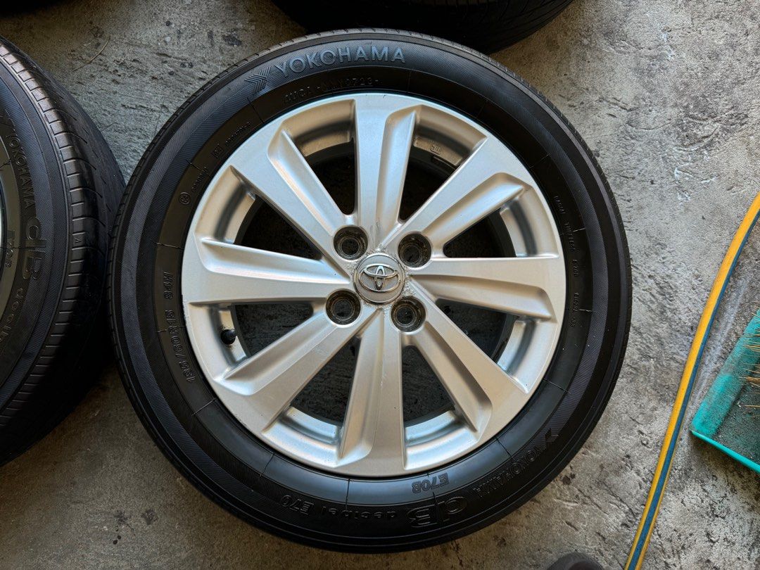Toyota Vios Gen 3 mags and tires, Car Parts & Accessories, Mags and ...