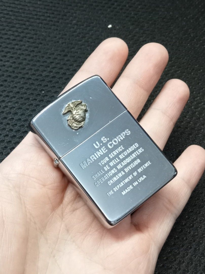 Vintage 1987 Marine US Corps Department of Defense Zippo lighter ship ...