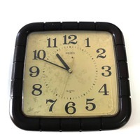 Vintage Space Age midcentury Brown Wall Clock SEIKO Japanese Vintage ...