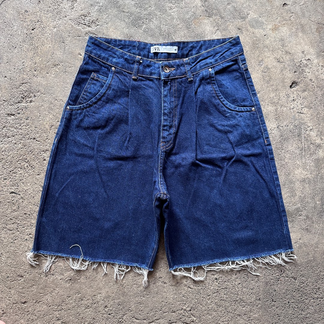 Zara Denim Jorts, Men's Fashion, Bottoms, Shorts on Carousell