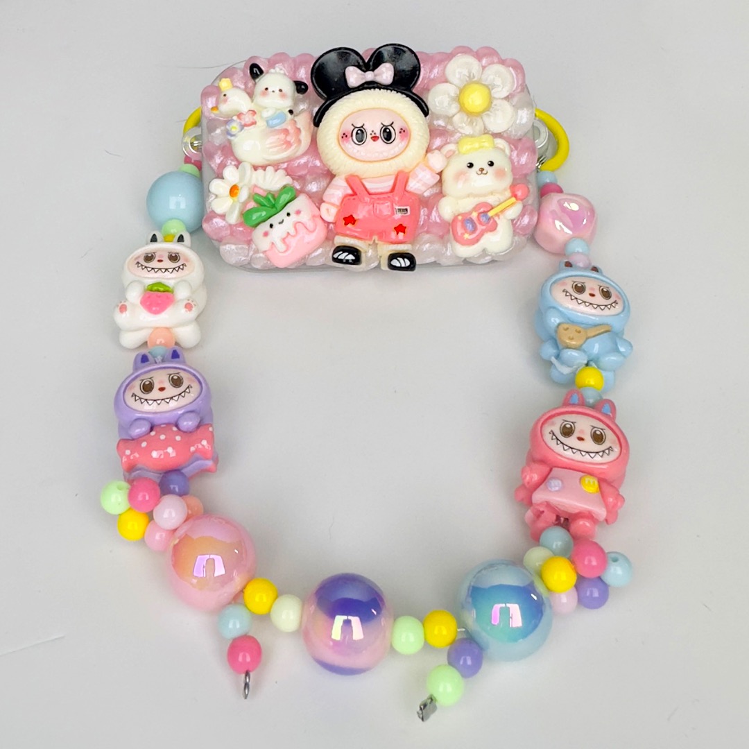 Baby Pink Minnie Labubu Pop Mart Phone Charms, Hobbies & Toys ...