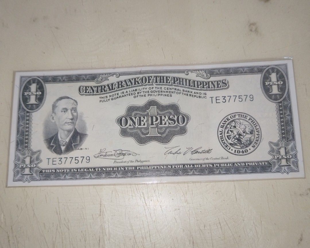BANK NOTE ONE PESO BILL CBP, Hobbies & Toys, Memorabilia & Collectibles ...