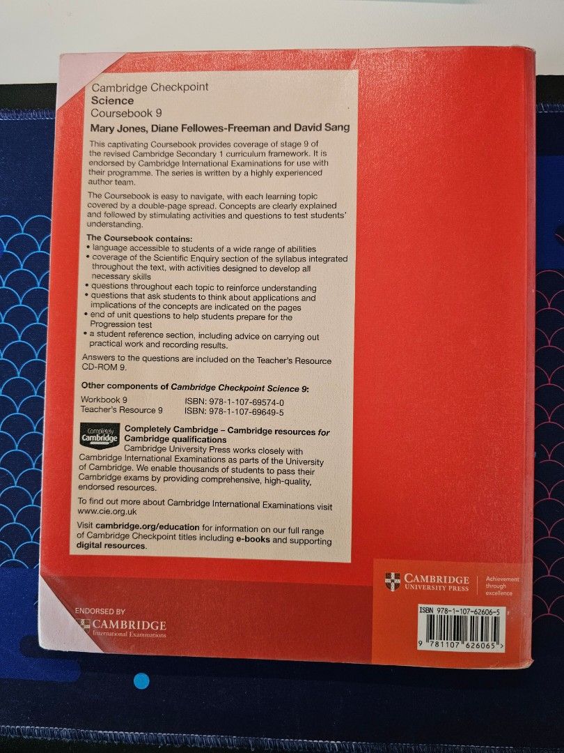 Cambridge Checkpoint Science Coursebook (Year 9) (ISBN 9781107626065 ...