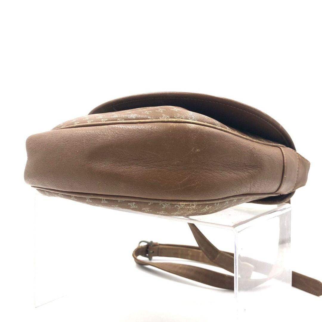 CELINE Triomphe pattern shoulder bag, crossbody, Phoebe period, leather ...