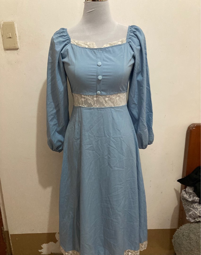 Cinderella Costume Powder Blue Maxi Dress, Women's Fashion, Dresses ...