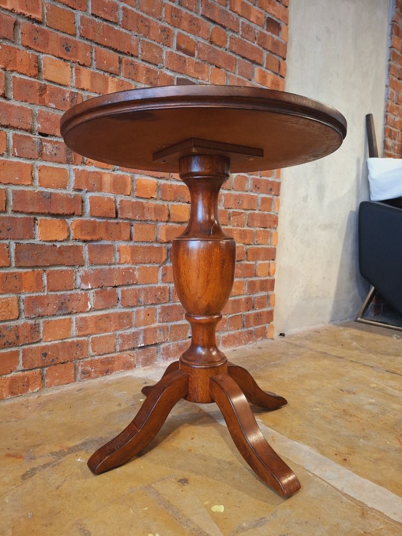 Classic Georgian Solid Brown Wooden Side Table | Meja Sisi Kayu Coklat ...