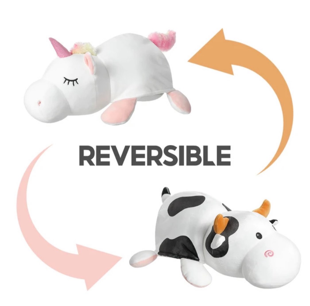 Cow Unicorn Reversible Plush Toy by Miniso, Hobbies & Toys, Toys ...