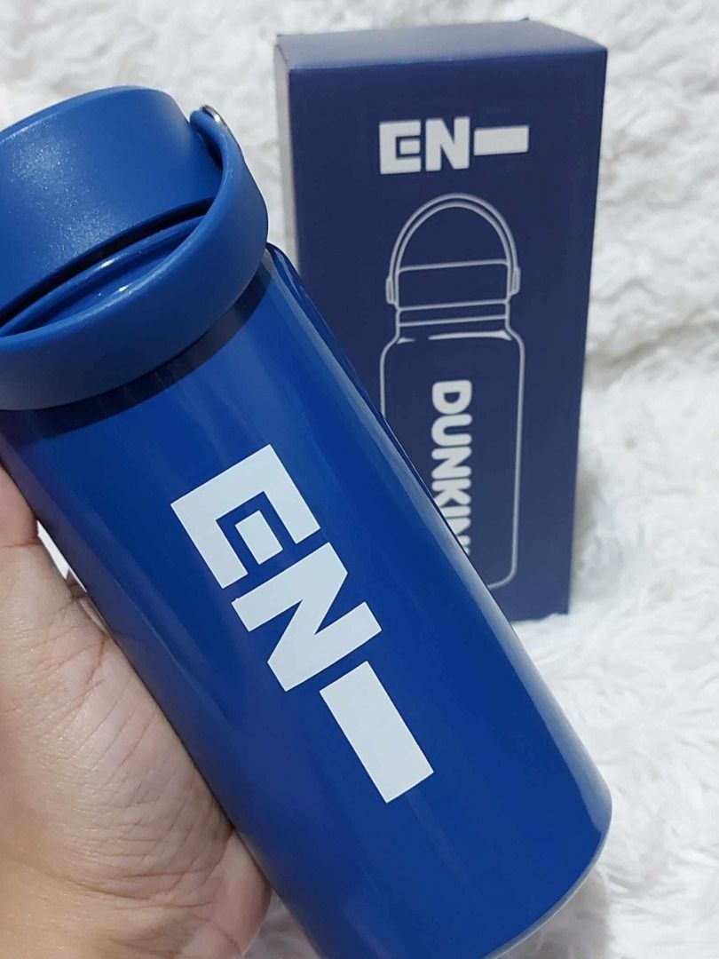 DUNKIN Collab Enhypen Flask Engene's BLUE, Furniture & Home Living ...