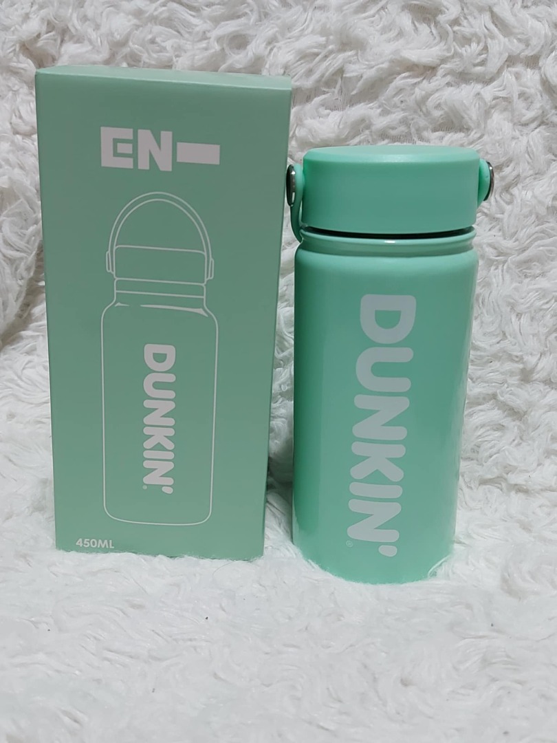 DUNKIN Enhypen Flask Engene's TEAL GREEN, Furniture & Home Living ...