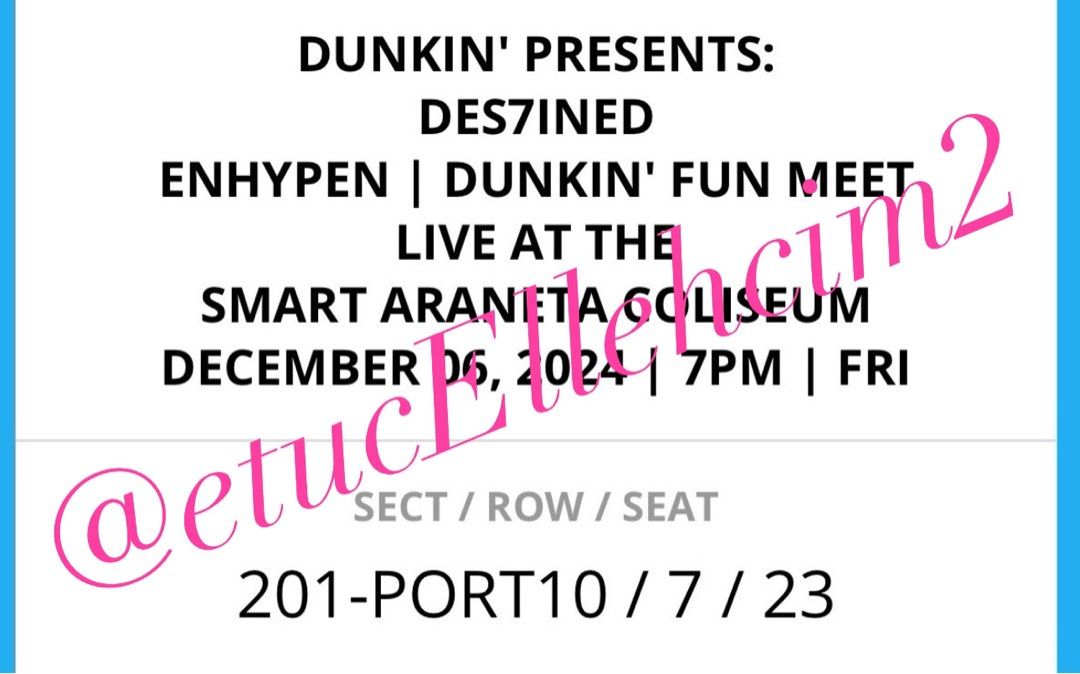 Dunkin X Enhypen FanMeet, Announcements on Carousell