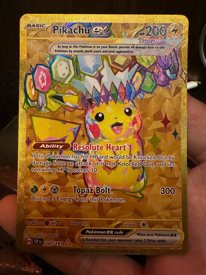 (EN)Surging Sparks Pikachu ex 247/191 Ultra Rare English, Hobbies ...