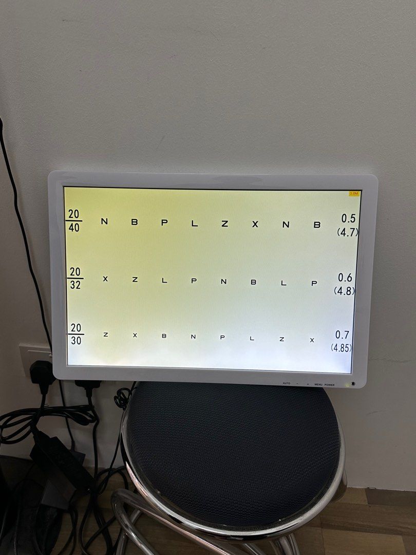 Eye chart television screen, Computers & Tech, Laptops & Notebooks on ...