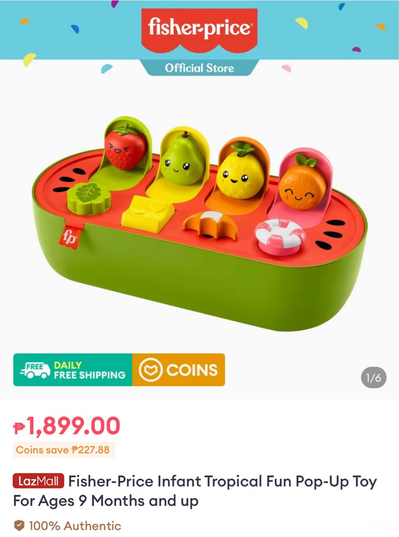 Fisher-Price Pop-up Toy (9 mos & up), Babies & Kids, Infant Playtime on ...