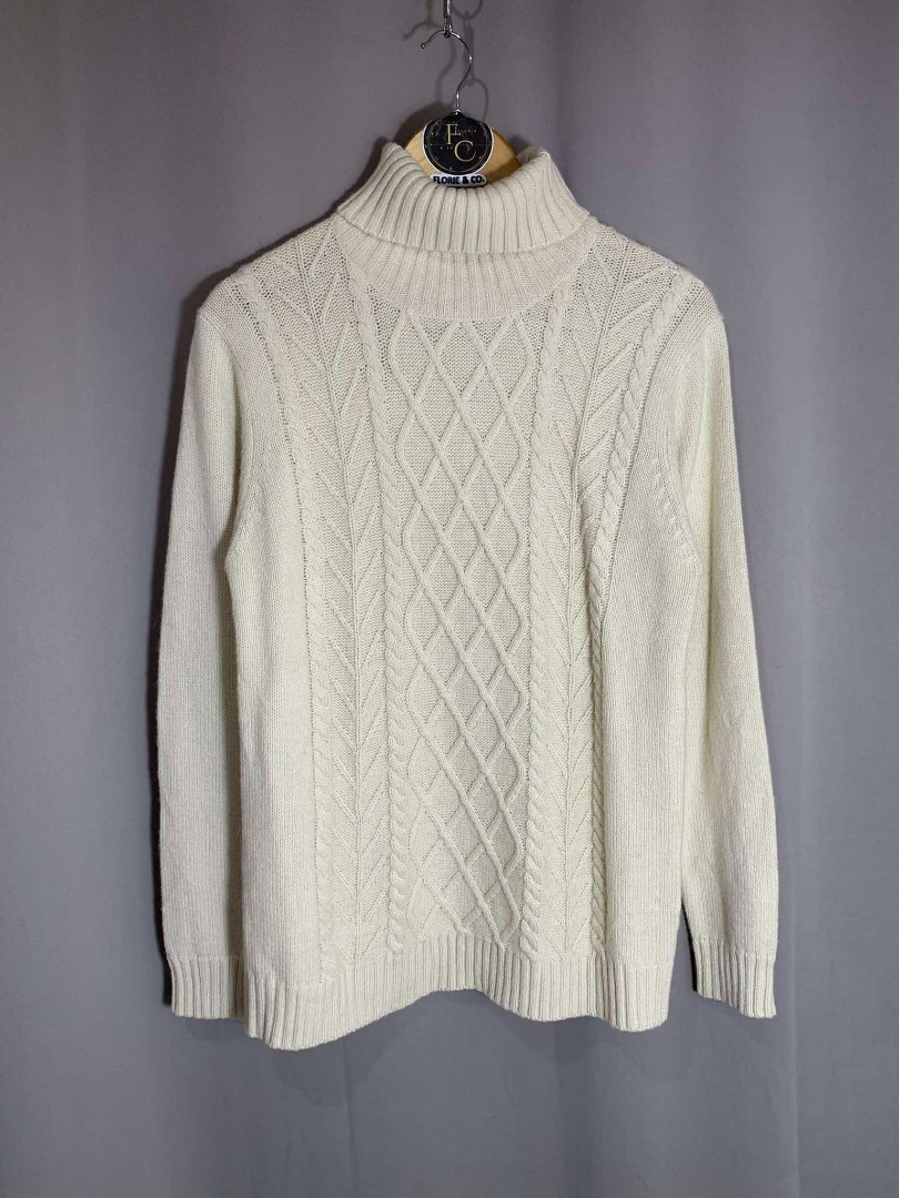 GU MEN'S CABLE KNIT TURTLENECK SWEATER, Men's Fashion, Coats, Jackets ...