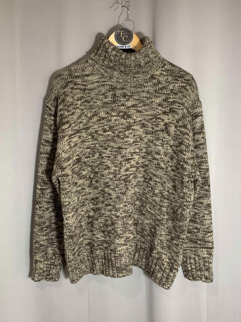 GU MEN'S LOW GAUGE TURTLENECK KNIT SWEATER, Men's Fashion, Coats ...