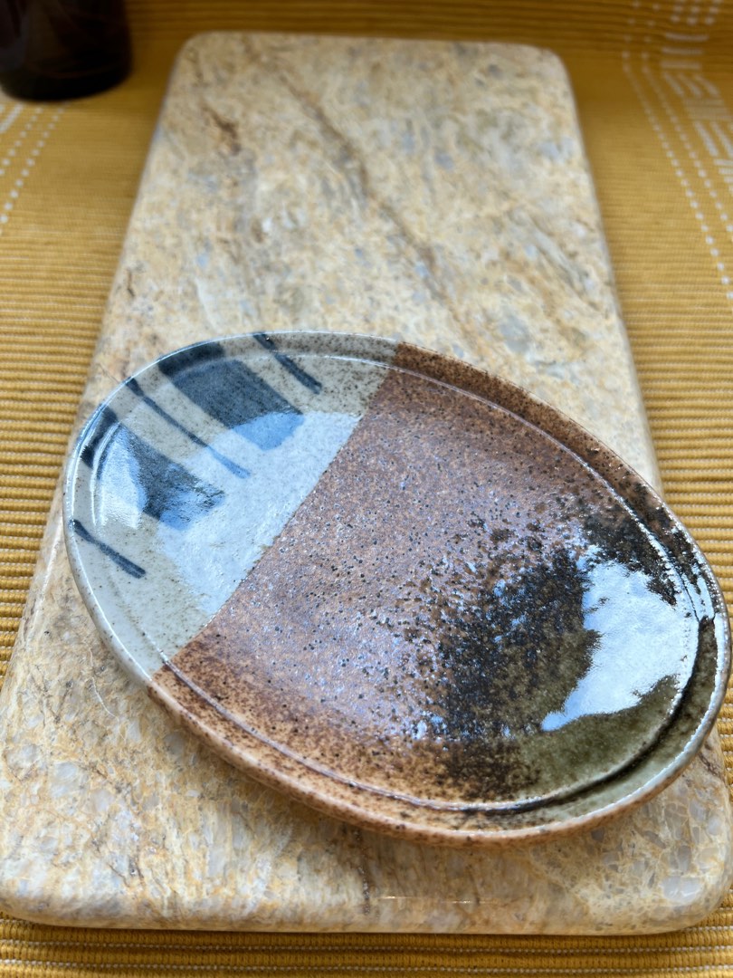 Handmade Stoneware Oval Dish Texture . . Rm15 Dimensions: Diameter 14 x 10cm, Furniture & Home ...
